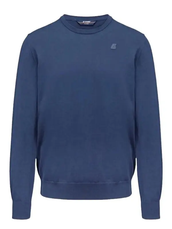 K-WAY Crew Neck Long Sleeve Sweater - Blue