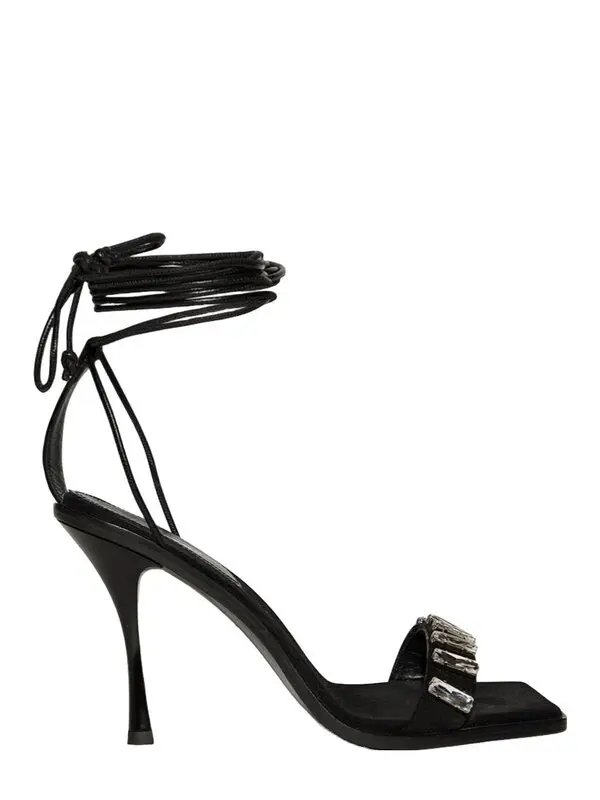 Dsquared2 Square-headed Stiletto Sandals - Black