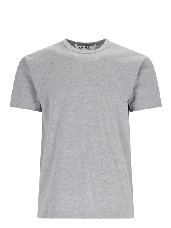 Play Comme Des Garcon Comme Des Garçons Play Logo Patch Crewneck T-shirt - Gray