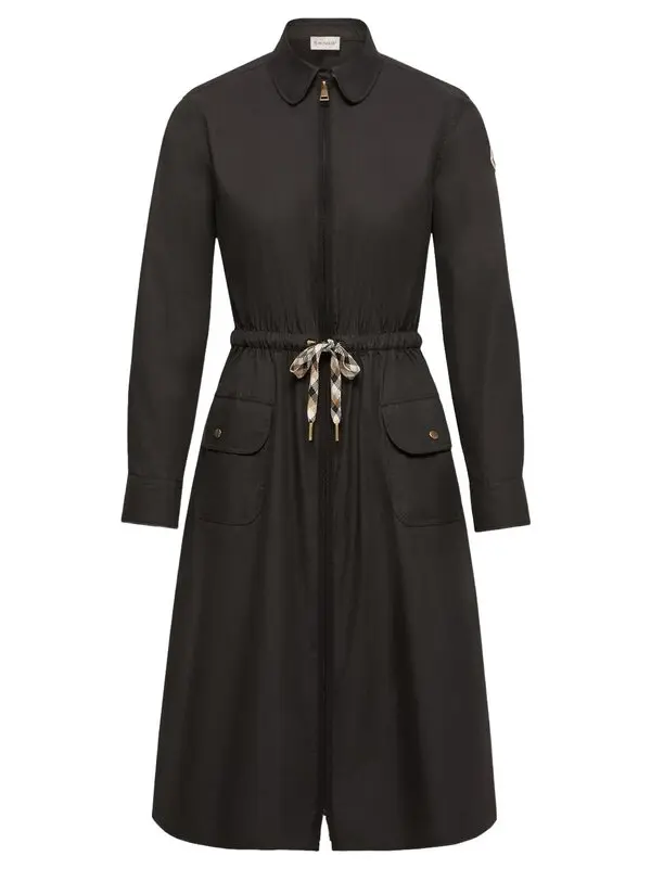 Moncler Cotton Blend Knee-length Dress - Black