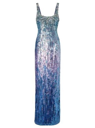 Jenny Packham Rosalie Embellished Gown - Blue