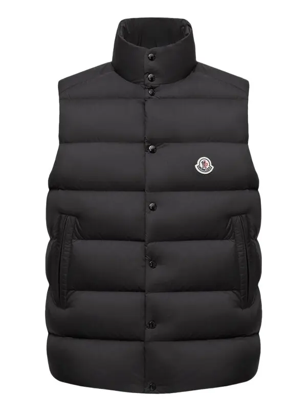 Moncler Tibb Zip-up Padded Vest - Black