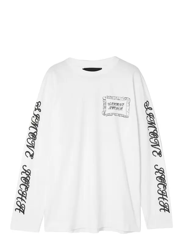 Simone Rocha Printed Long Sleeve T-shirt - White