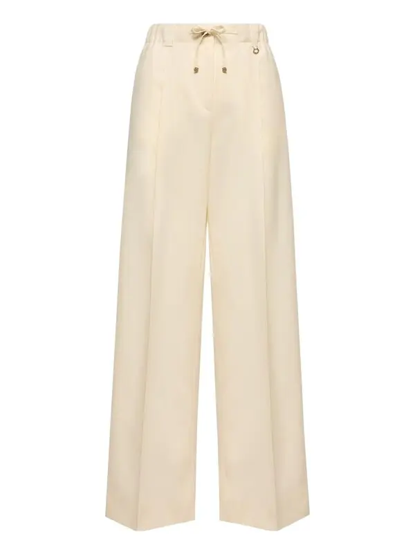 Moncler Wool Gabardine Tailored Pants - Beige