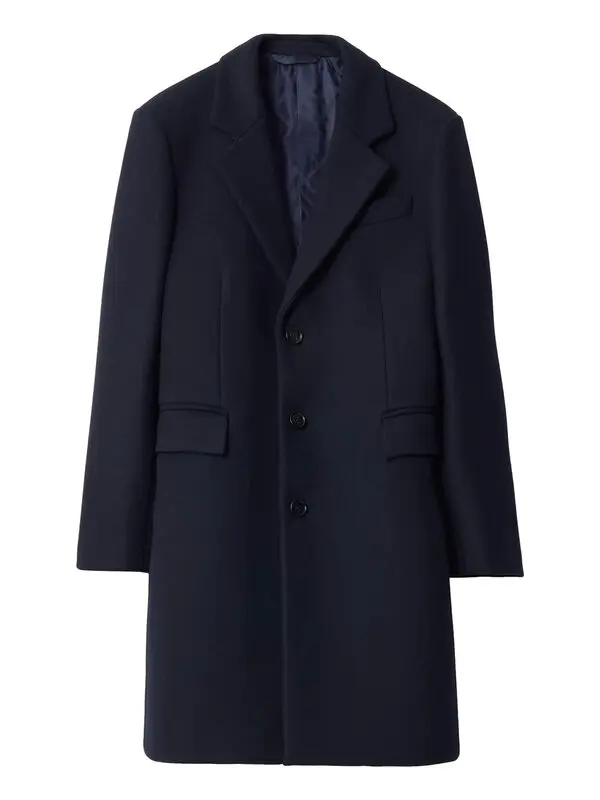 Burberry Tailored Wool Coat - Navy