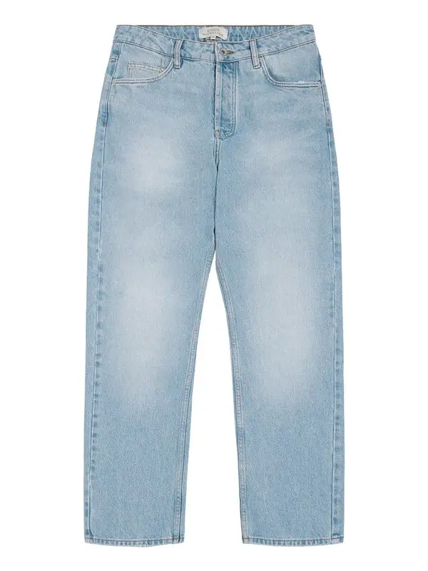 Studio Nicholson Riso Straight Leg Jeans In Raw Washed Denim - Blue