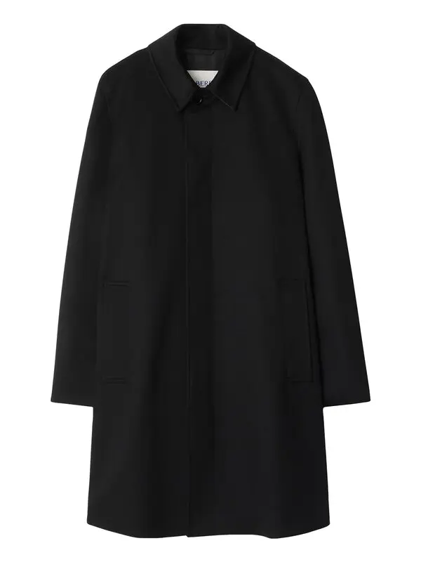 Burberry Cashmere Mid-length Car Coat - Black