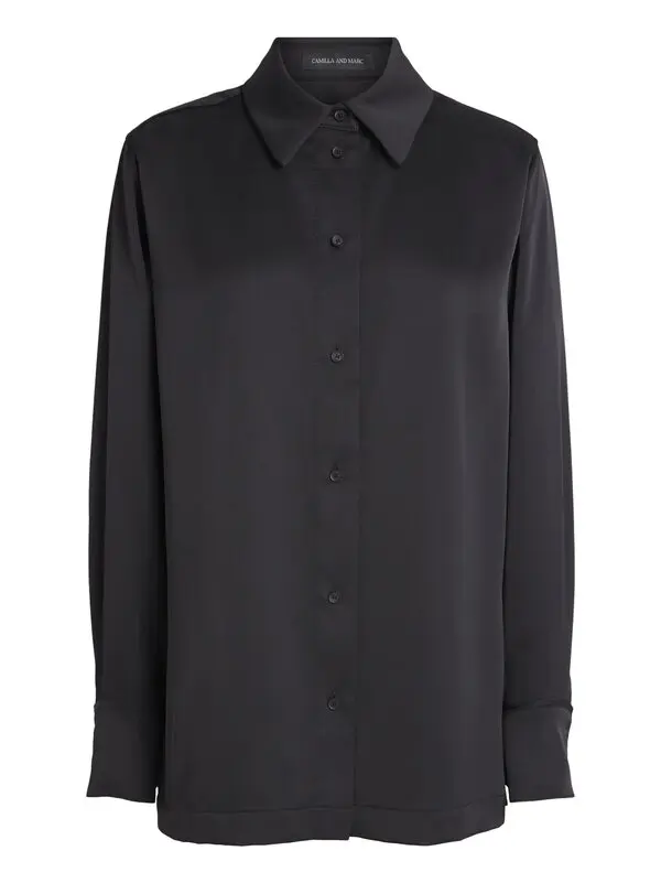 Camilla And Marc Satin Ground Shirt - Black
