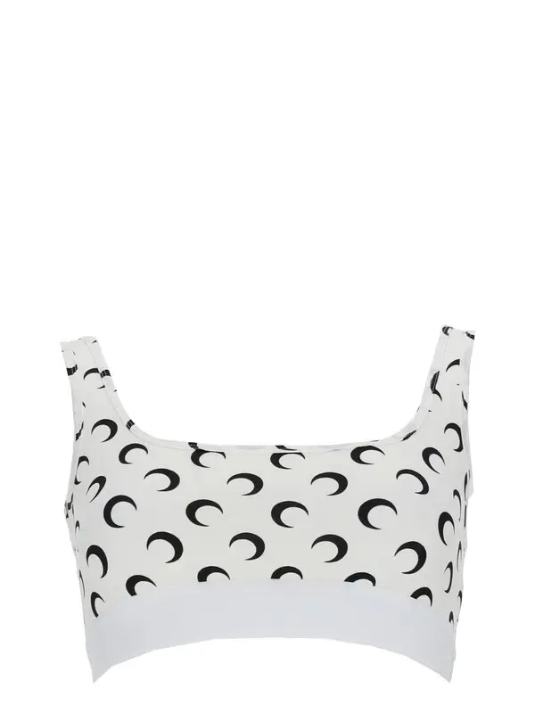 MARINE SERRE Top Bra "moon - White