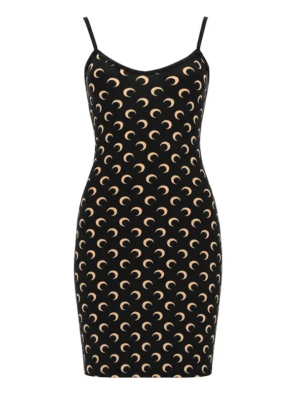 MARINE SERRE Mini Dress - Black