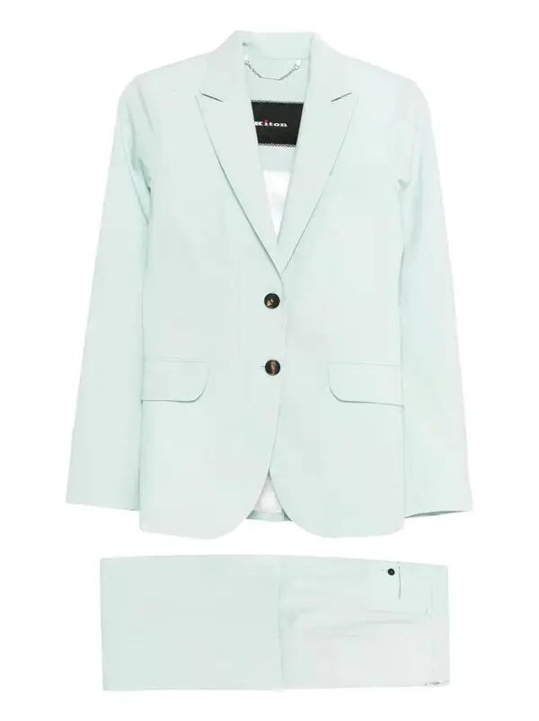 Kiton Single-breasted Tailored Suit - Blue