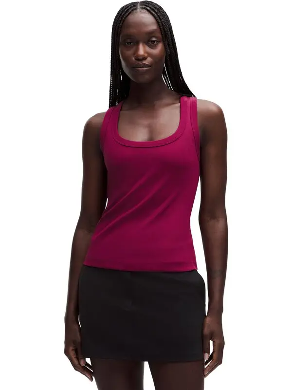Lululemon Ribbed Scoop-neck Tank Top - Raspberry Rave