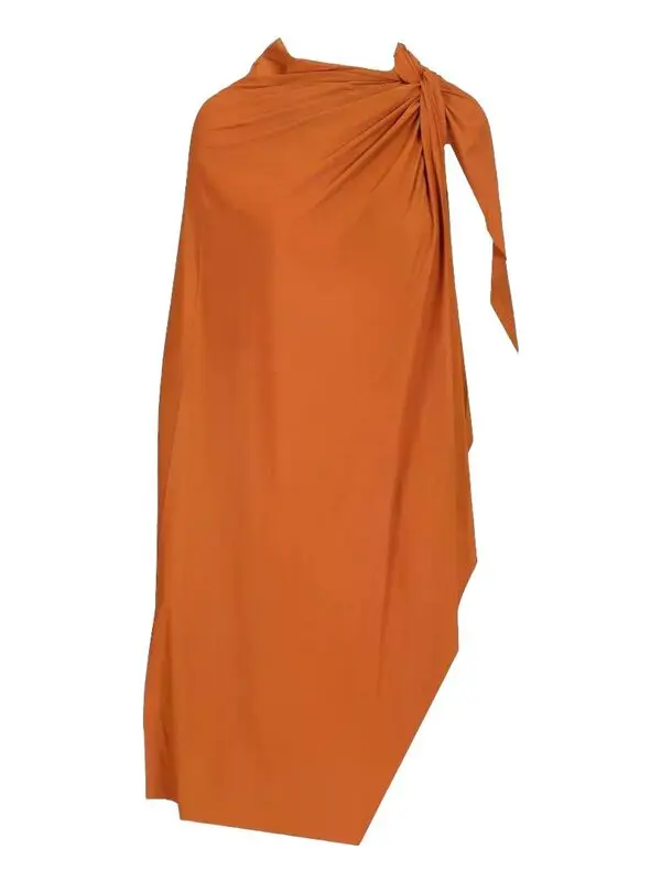 AMAZUIN Milla Knot-detail Wrap Skirt - Orange