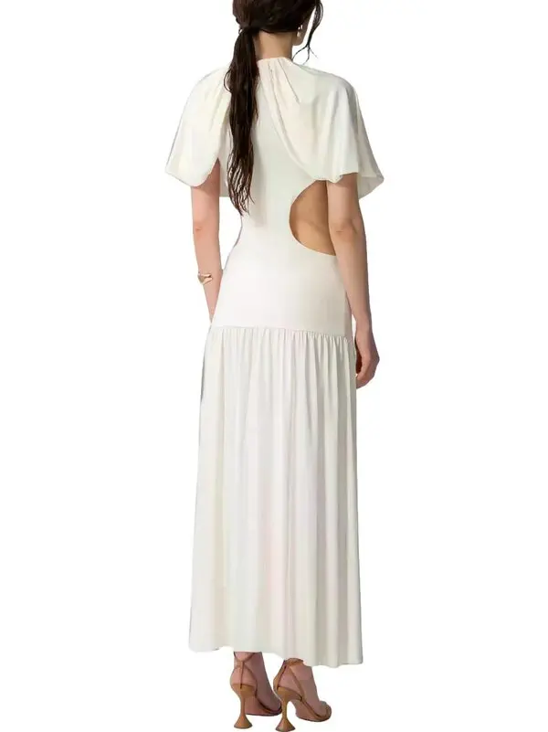 CONCEPTO Solea Cut-out Draped Maxi Dress - Neutrals