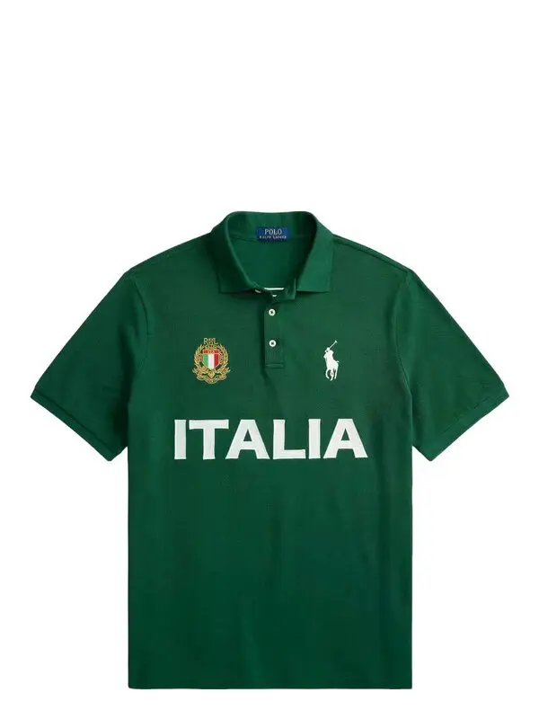 Polo Ralph Lauren Italia Logo-embroidered Polo Shirt - Green