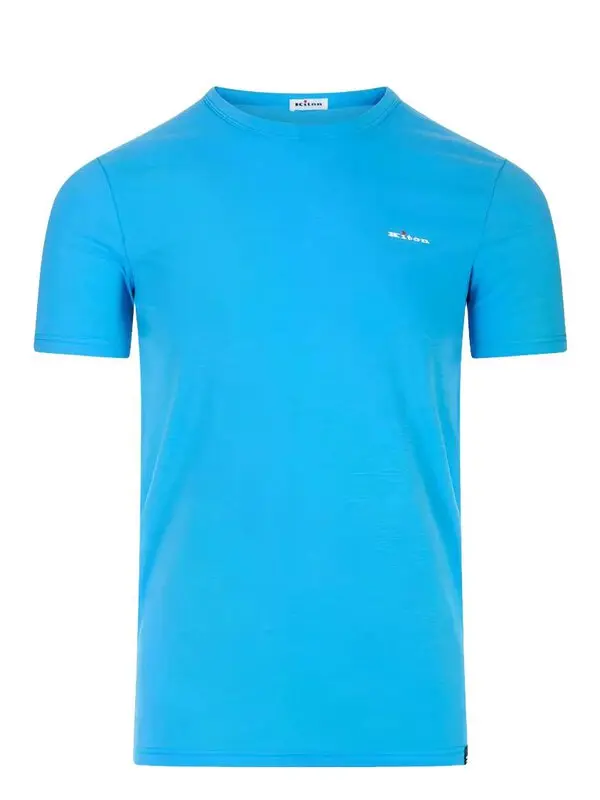 Kiton Logo-embroidered T-shirt - Blue
