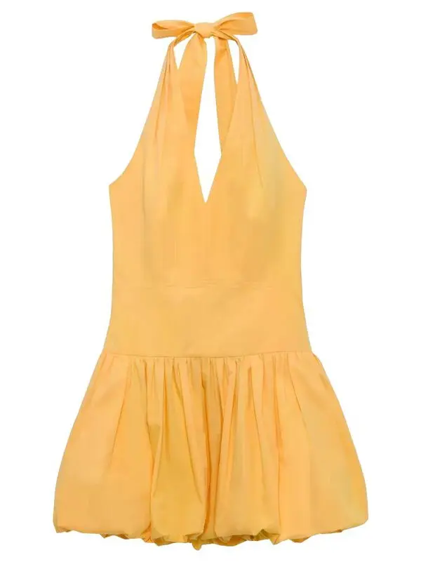 Simkhai Brooke Halterneck Mini Dress - Yellow