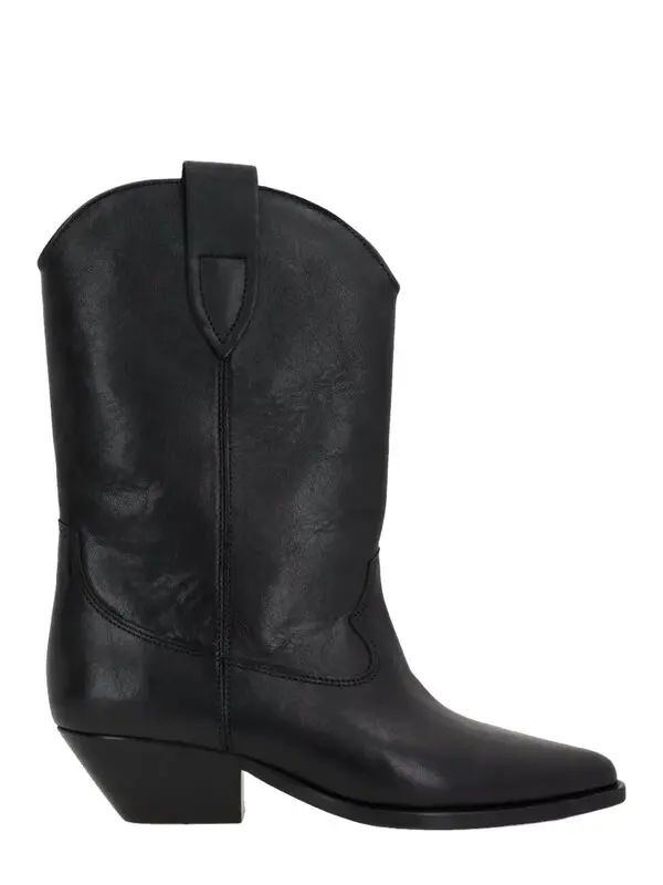 Isabel Marant Étoile Pointed-toe Leather Ankle Boots - Black