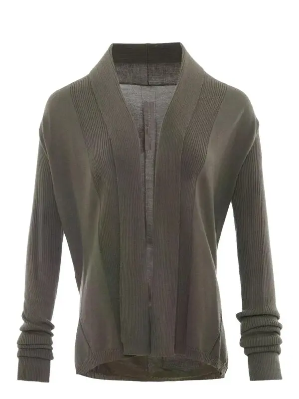 Rick Owens Naska Ribbed-knit Cardigan - Brown