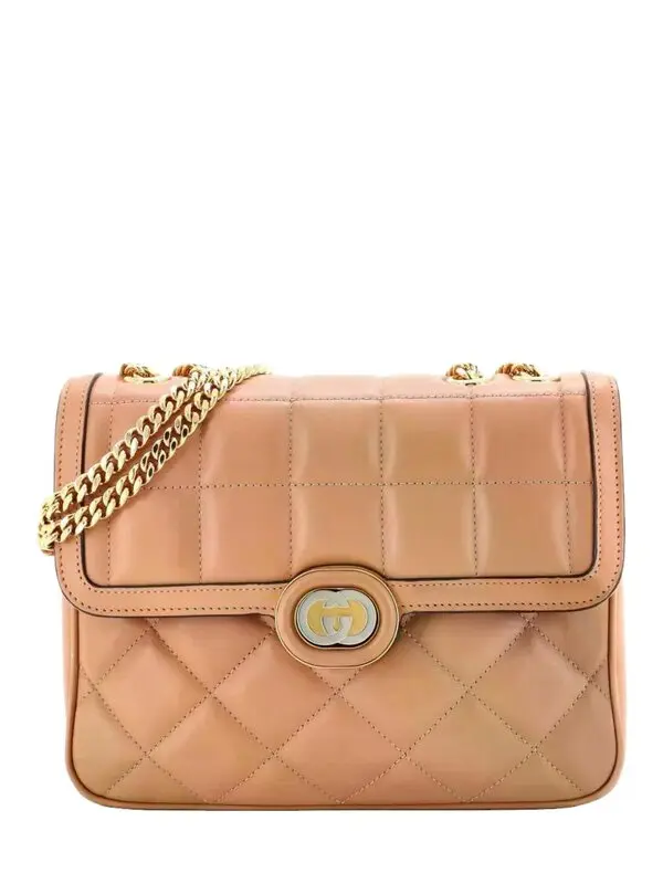 Gucci Mixed Matelassé Leather Small Shoulder Bag - Neutrals