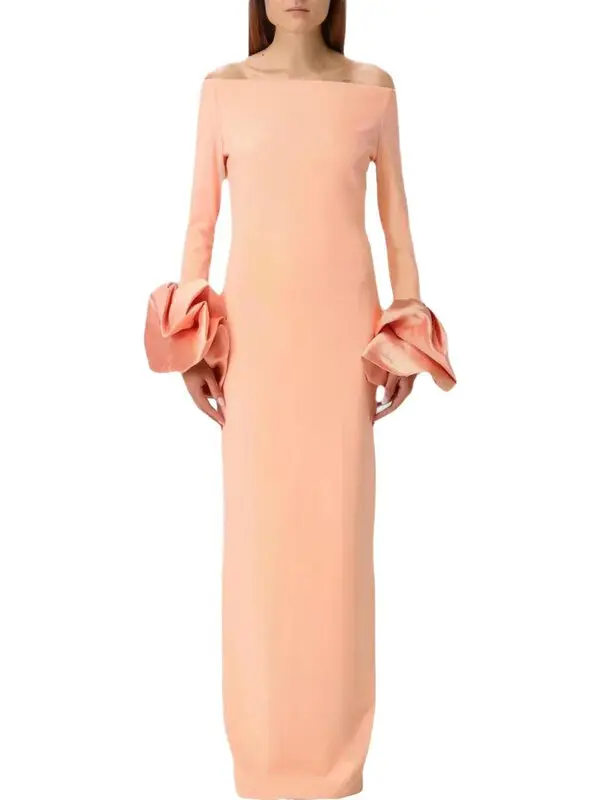 Solace London Off-the-shoulder Long-sleeved Dress - Pink