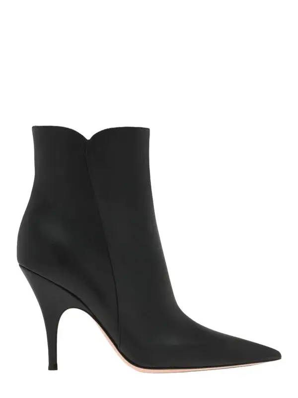 GIANVITO ROSSI Sofia Pointed-toe Ankle Boots - Black