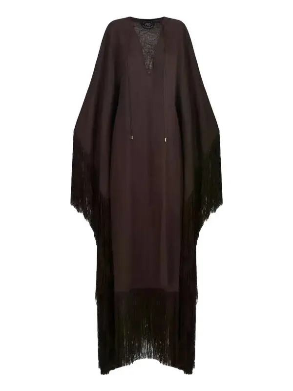 TALLER MARMO Fringed Kaftan Dress - Brown