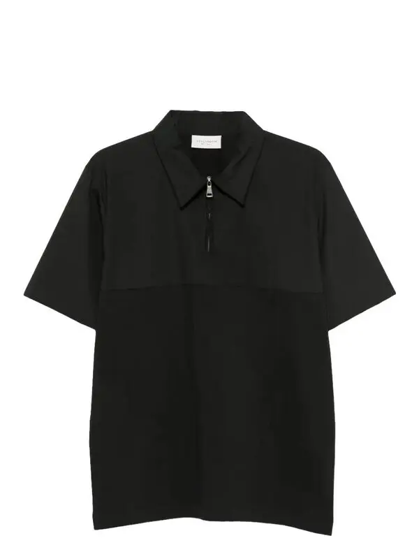 YES LONDON Zipped Polo Shirt - Black