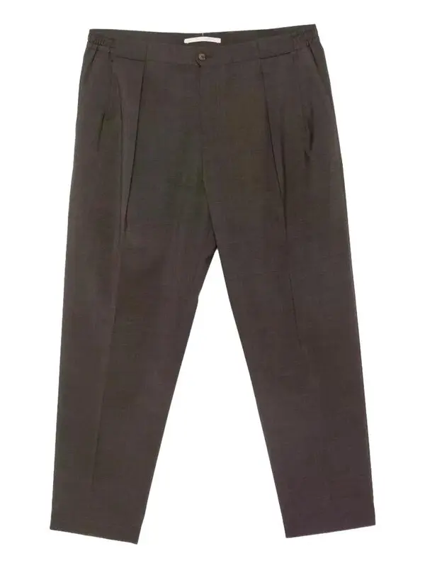 BRIGLIA 1949 Portobellos Pleated Buttoned Trousers - Brown