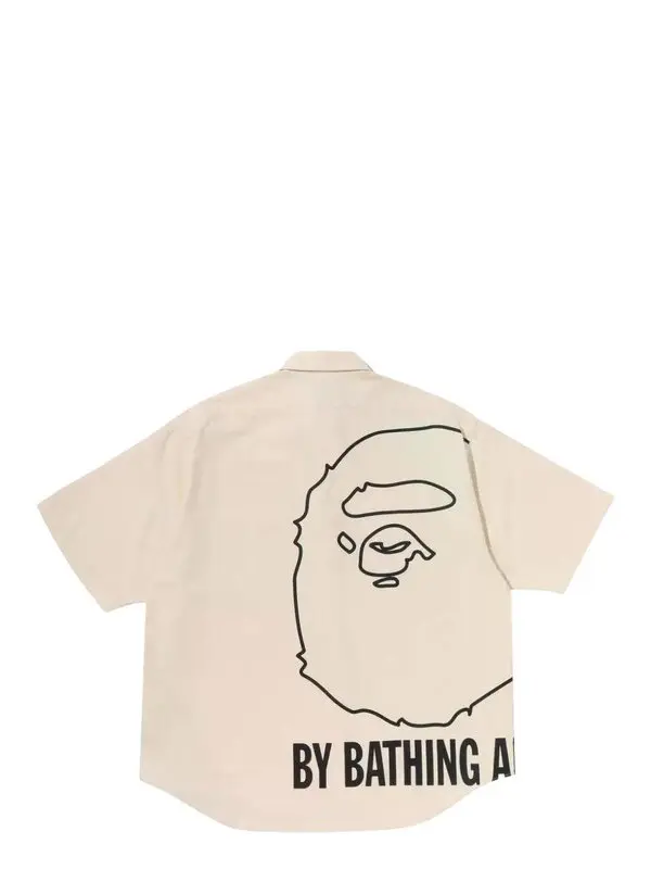 A BATHING APE Ape Head Logo-print Shirt - Neutrals