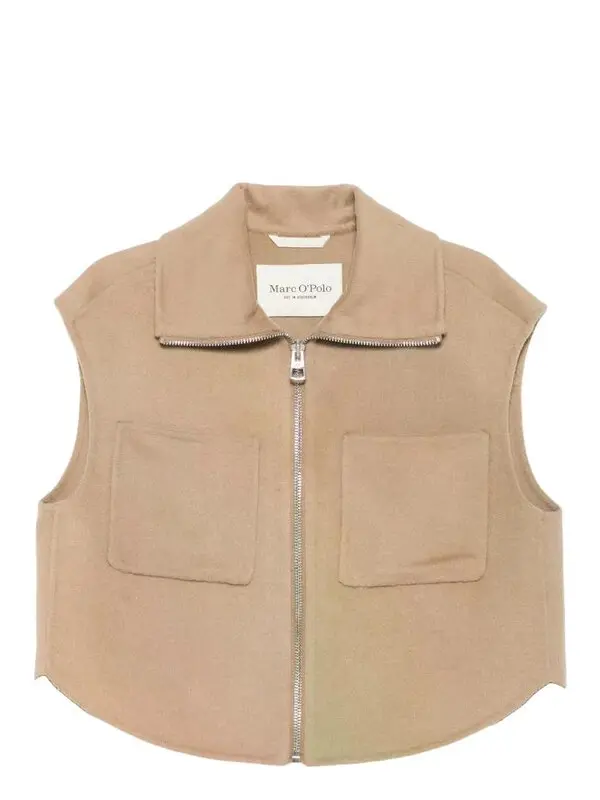 Marc O'polo Sleeveless Gilet With Zip Fastening - Neutrals