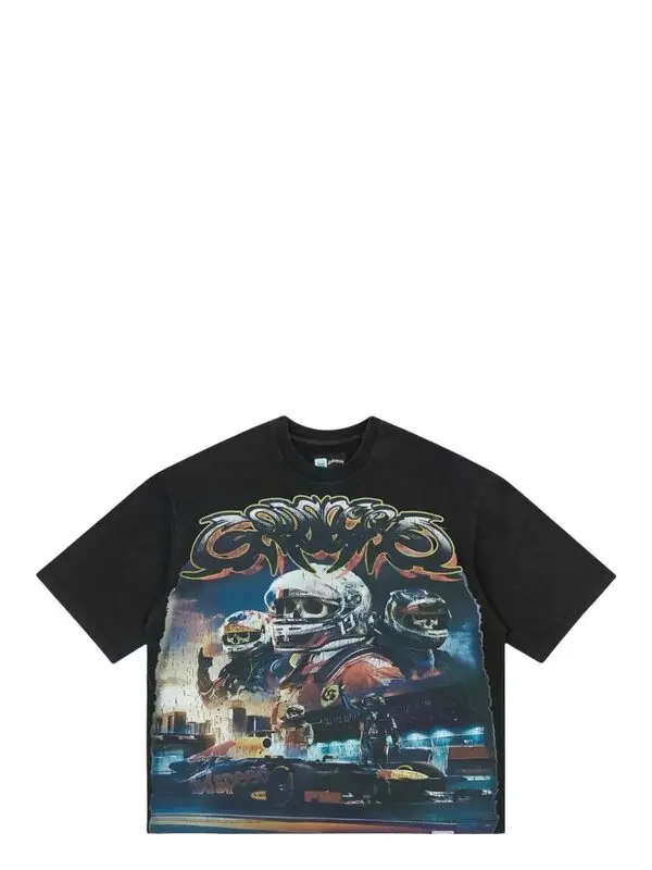 GODSPEED Graphic-print Boxy-fit T-shirt - Black
