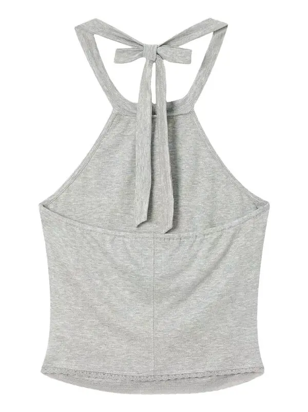 B+AB Crystal-embellished Halterneck Top - Grey