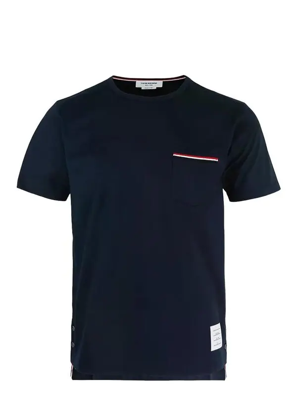 Thom Browne Rwb-stripe Pocket T-shirt - Blue