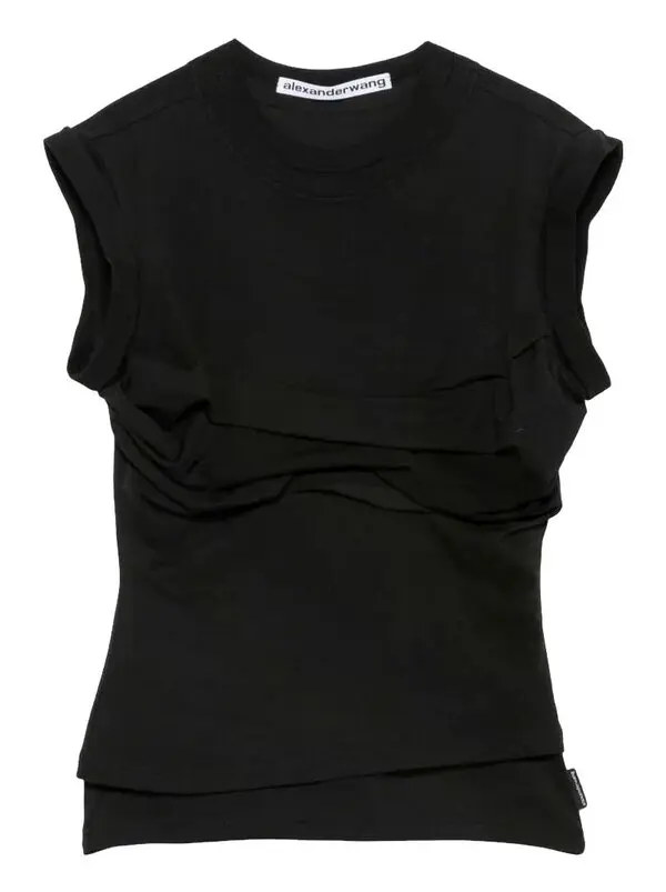 Alexander Wang Twisted Detail T-shirt - Black