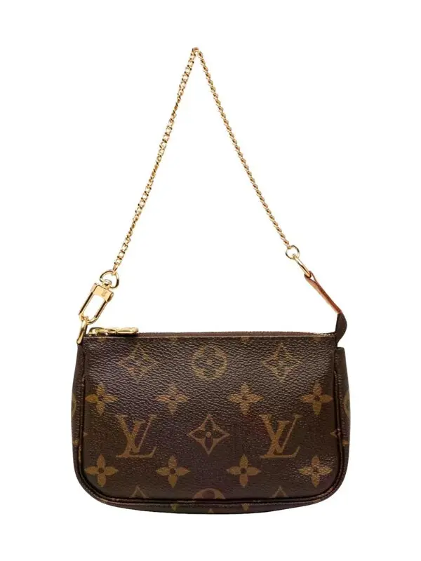 LOUIS VUITTON Monogram Mini Pochette Accessoires Handbag - Brown