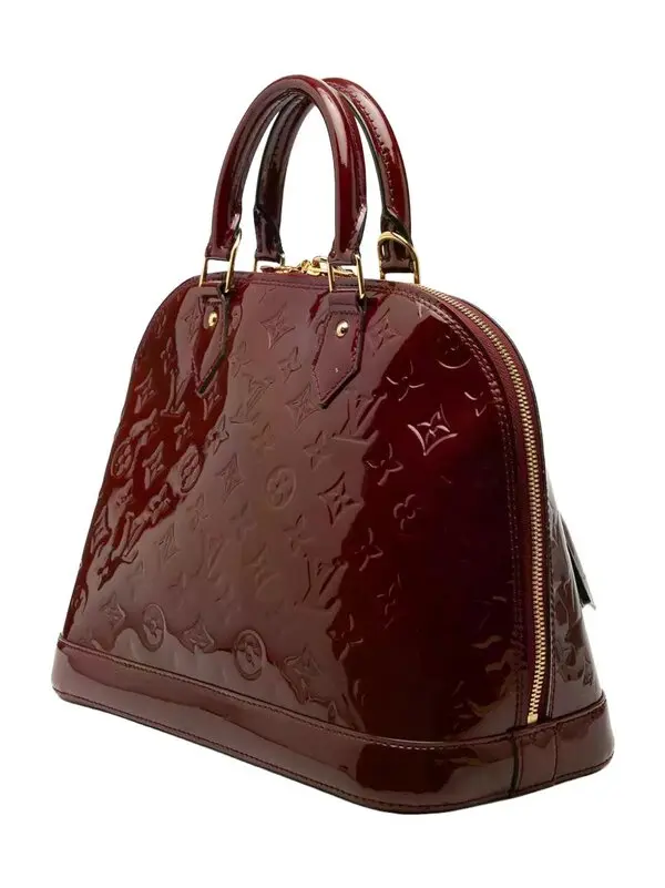 LOUIS VUITTON Monogram Vernis Alma Pm Handbag - Red
