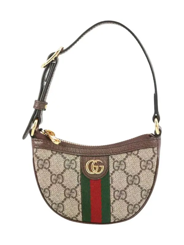 Gucci Ophidia Mini Gg Supreme Web Shoulder Bag - Neutrals