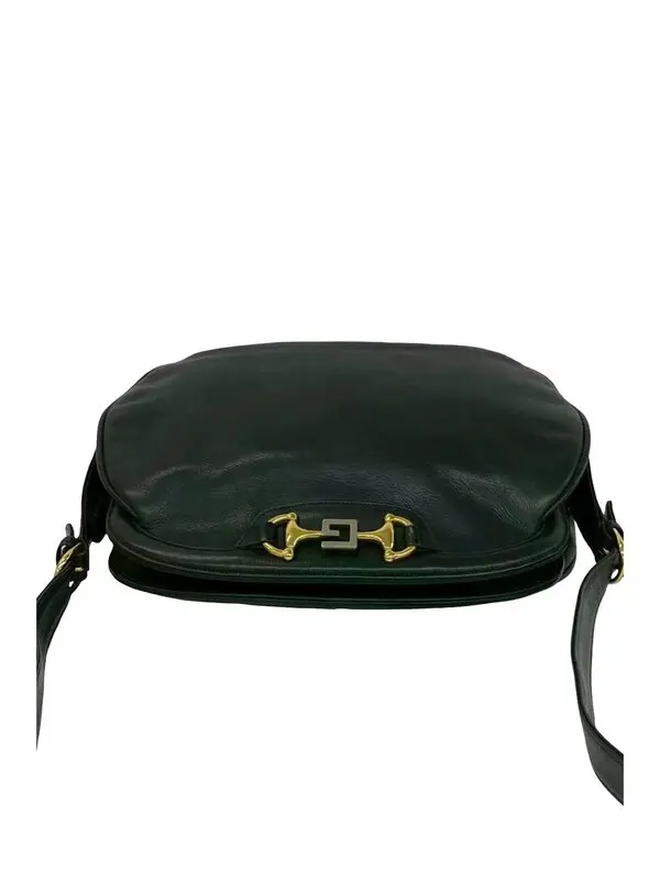 Gucci Calfskin Horsebit Crossbody Bag - Black