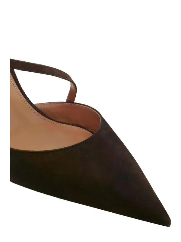 AQUAZZURA Dynasty Suede Pumps - Brown