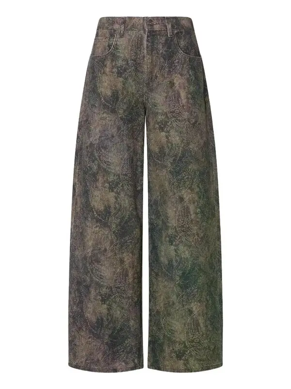 Liu Jo Paisley-print Wide-leg Jeans - Brown