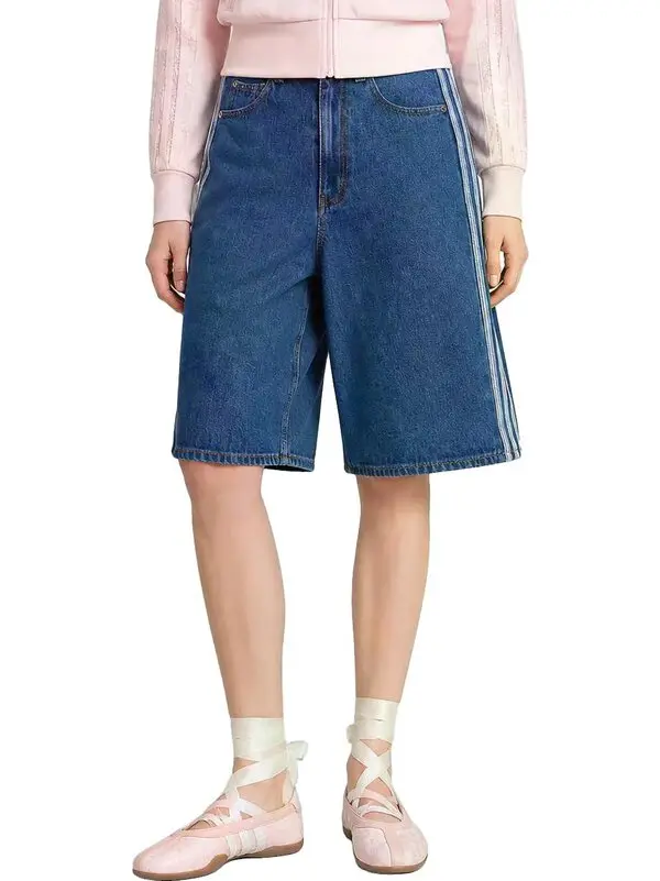 Adidas Firebird Denim Shorts - Blue