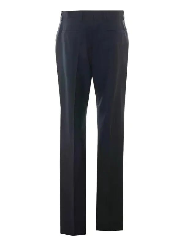 Valentino Garavani Tailored Trousers With Embroidered Logo - Blue