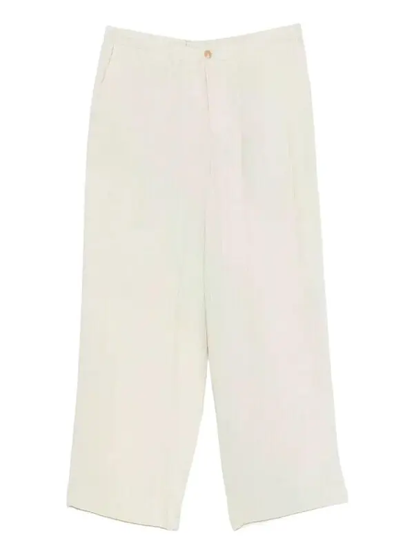 Emporio Armani Crinkled Finish Pocket Trousers - Neutrals