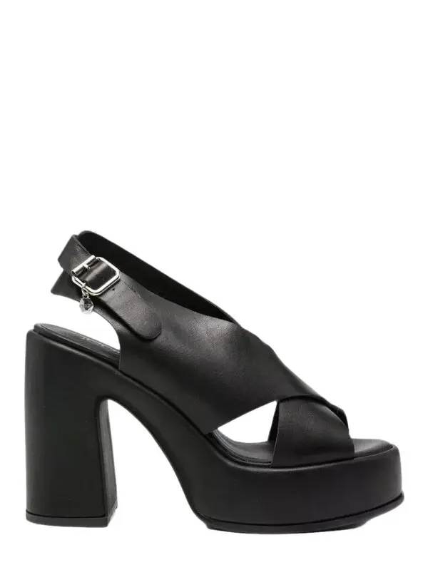 CULT Crossover Platform Sandals - Black