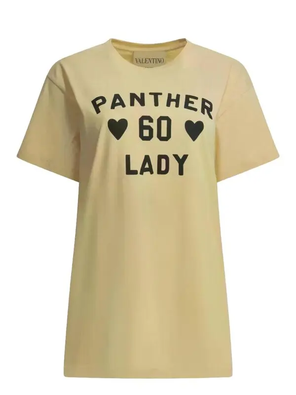 Valentino Garavani Slogan Print Cotton T-shirt - Neutrals