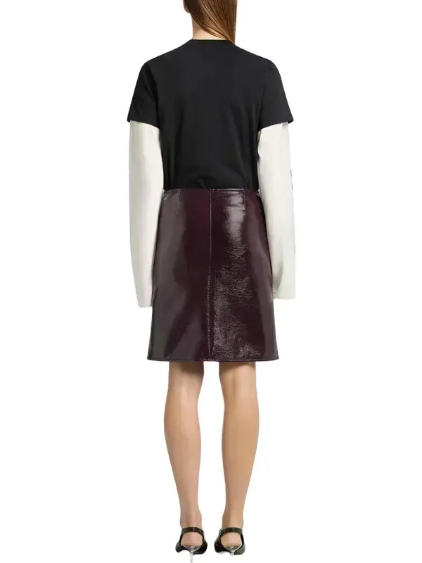 COURREGES Embroidered Logo T-shirt - Black