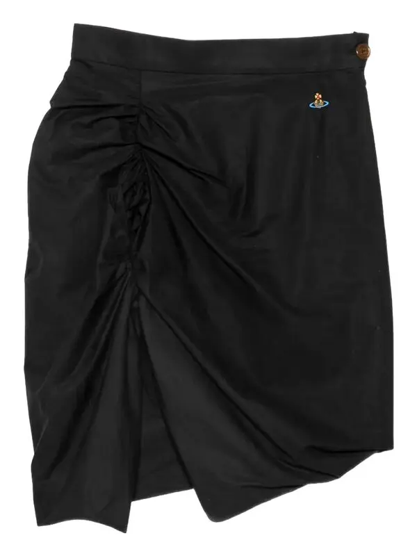 VIVIENNE WESTWOOD Panther Ruched Mini Skirt - Black