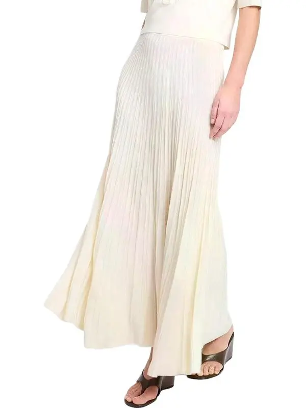 TWP Pleated Midi Skirt - Neutrals