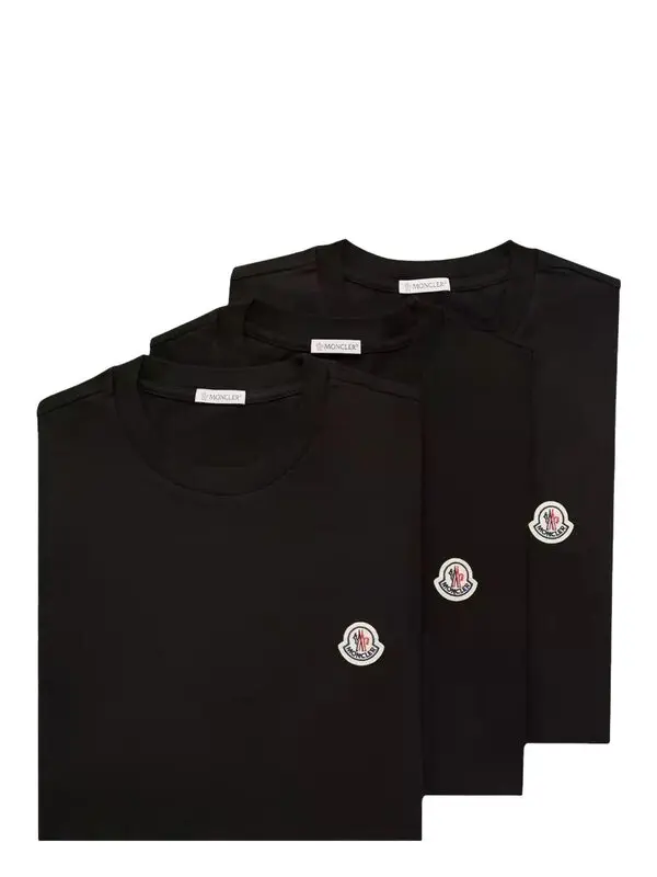 Moncler Logo-patch Cotton T-shirt - Black